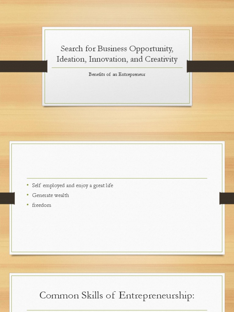 Entrep Chapter 4 | PDF | Entrepreneurship | Innovation