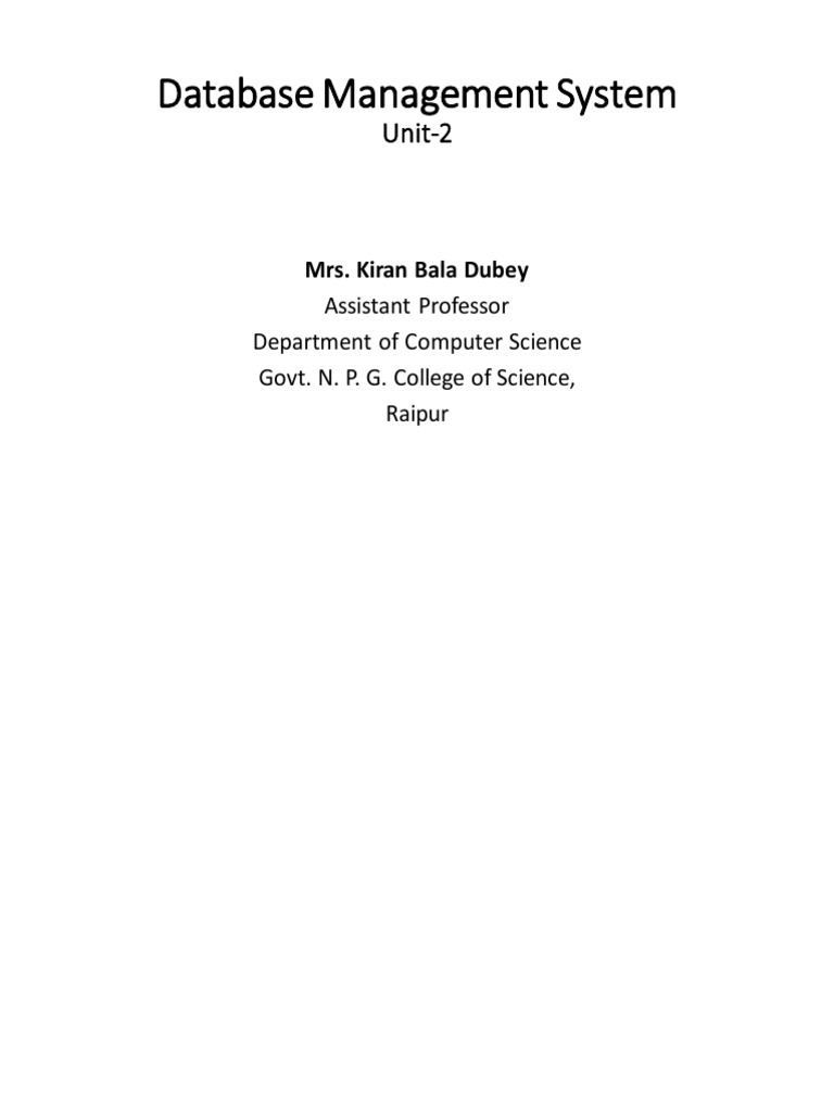 DBMS U2 | PDF | Unified Modeling Language | Object (Computer Science)