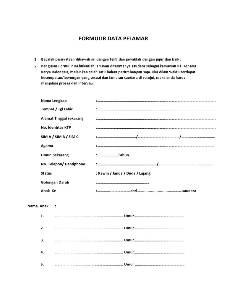Form Interview | PDF