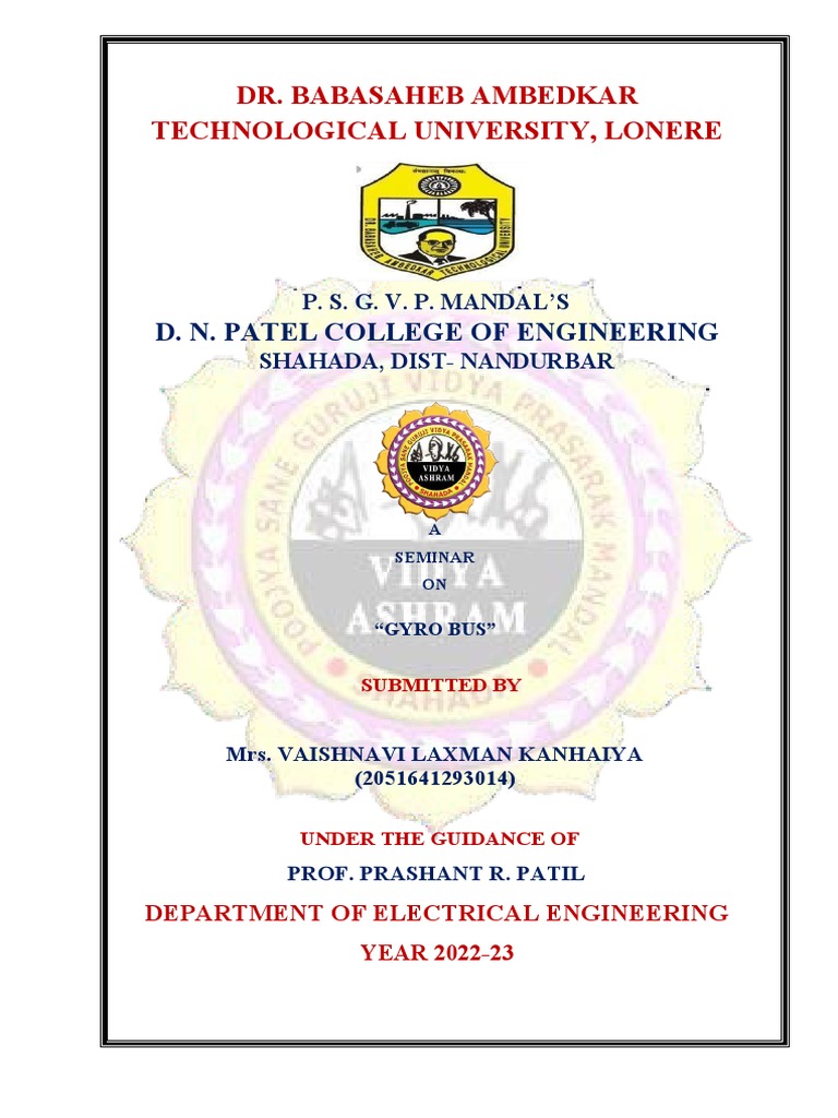 35 (Gyro Bus) Report | PDF | Gyroscope | Electric Motor