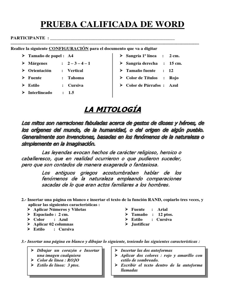 Examen Word | PDF | Color