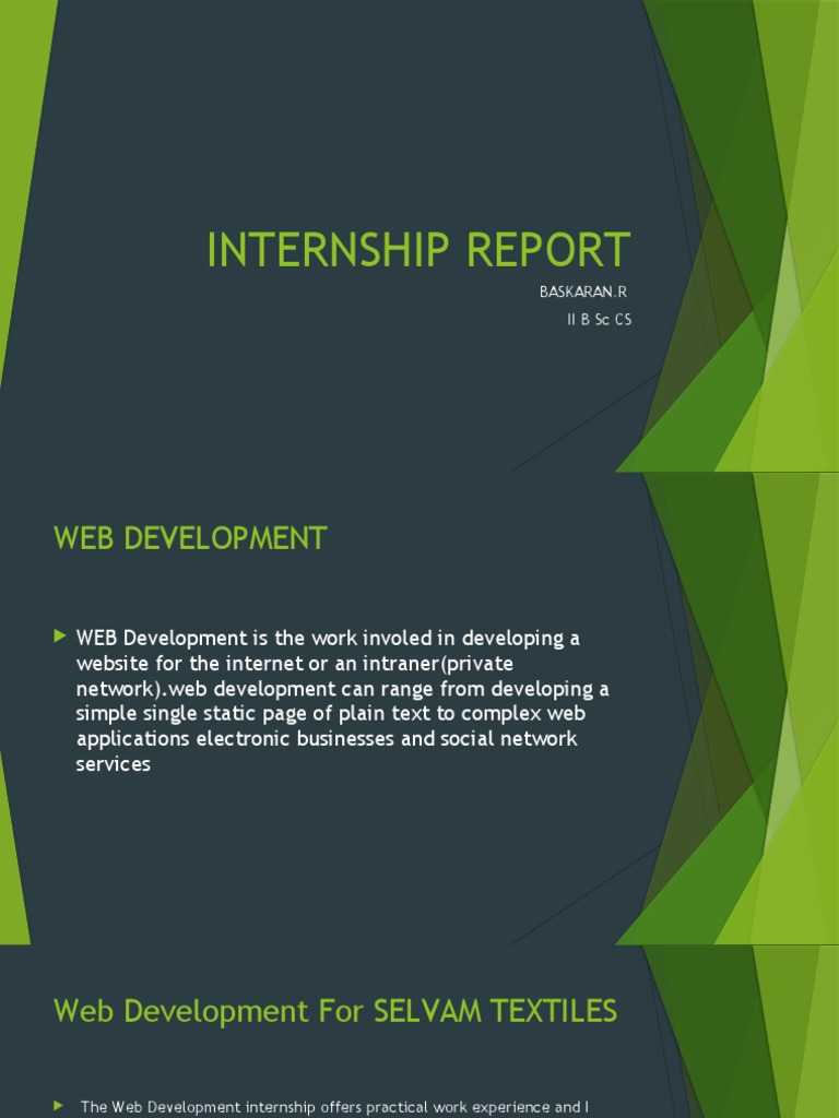 Internship Report - Baskaran | PDF