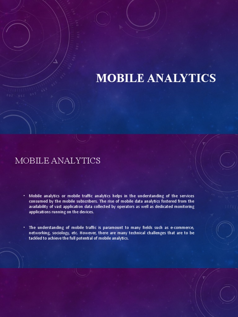 Mobile Analytics - PPTs | PDF | Mobile App | Mobile Web