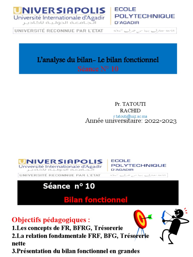 Le Bilan Fonctionnel | PDF | Fonds de roulement | Bilan comptable