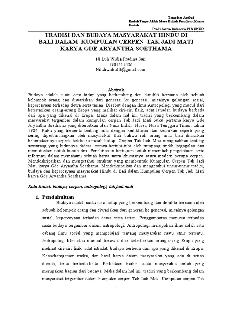 Full Paper Matkul Penulisan Karya Ilmiah Widya Pradina | PDF