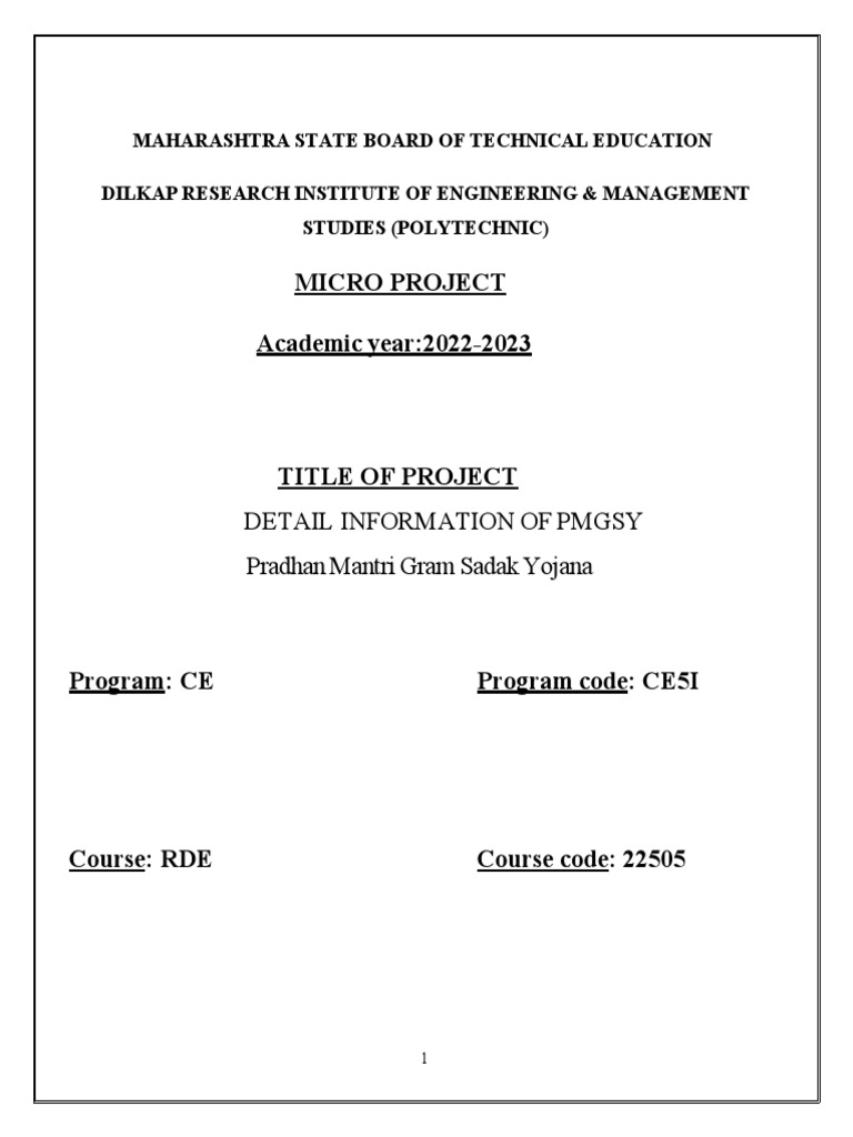 Rde-Micro-Project Asha Chuhan Roll No 12 | PDF | Economy Of India ...