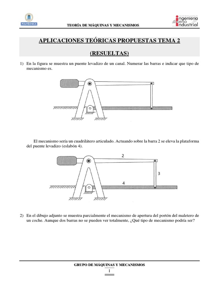 Aplicaciones Teóricas Propuestas Tema 2 Libro TMM (2 Ed) (Resueltas) | PDF | Cinemática | Rotación