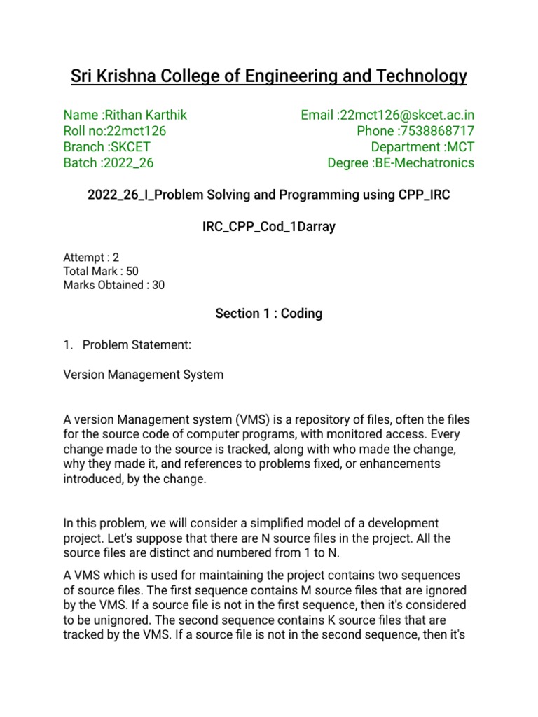 1D Array | PDF | Version Control | Source Code