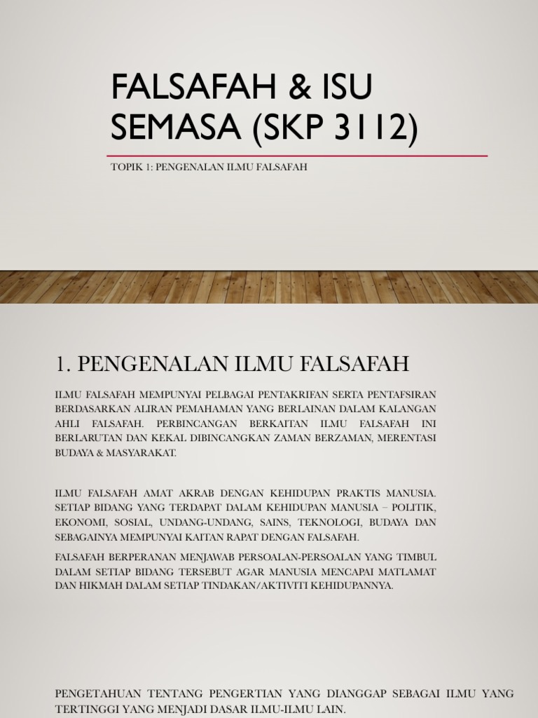 Pengenalan Ilmu Falsafah | PDF