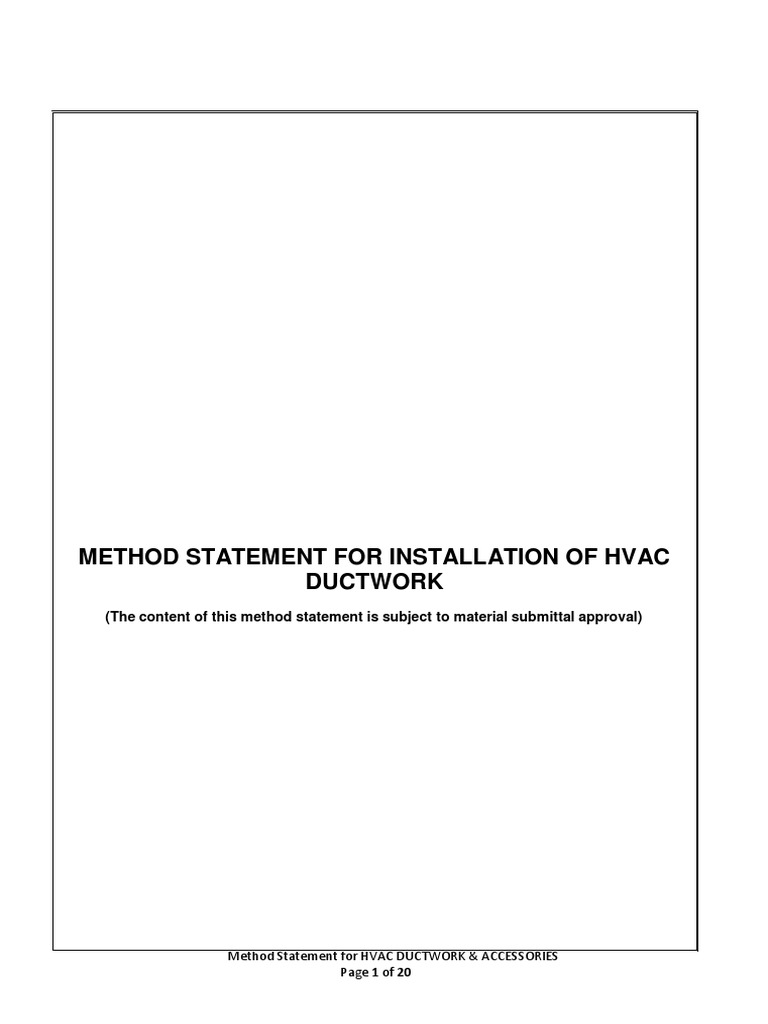 Mos Hvac Ductwork Chilled Water Pipework 1650884167 | PDF | Duct (Flow) | Sheet Metal