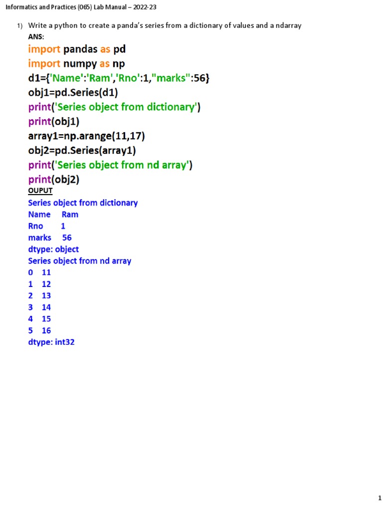 XII IP Lab Manual - 2022 - 23 | PDF | Chart | Table (Database) XII IP Lab Manual - 2022 - 23 | PDF | Chart | Table (Database)
