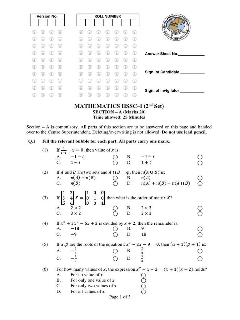 Trigonometry Model Questions for HSSC-I | PDF | Trigonometric Functions ...