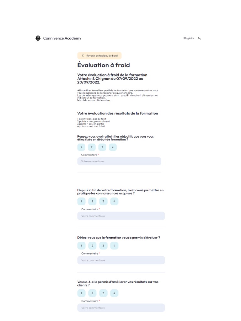 Questionnaire Satisfaction Froid | PDF