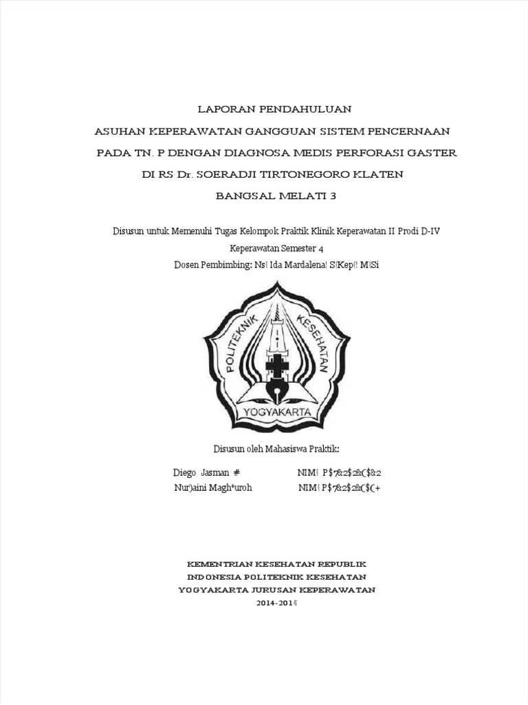 Asuhan Keperawatan Perforasi Gaster | PDF