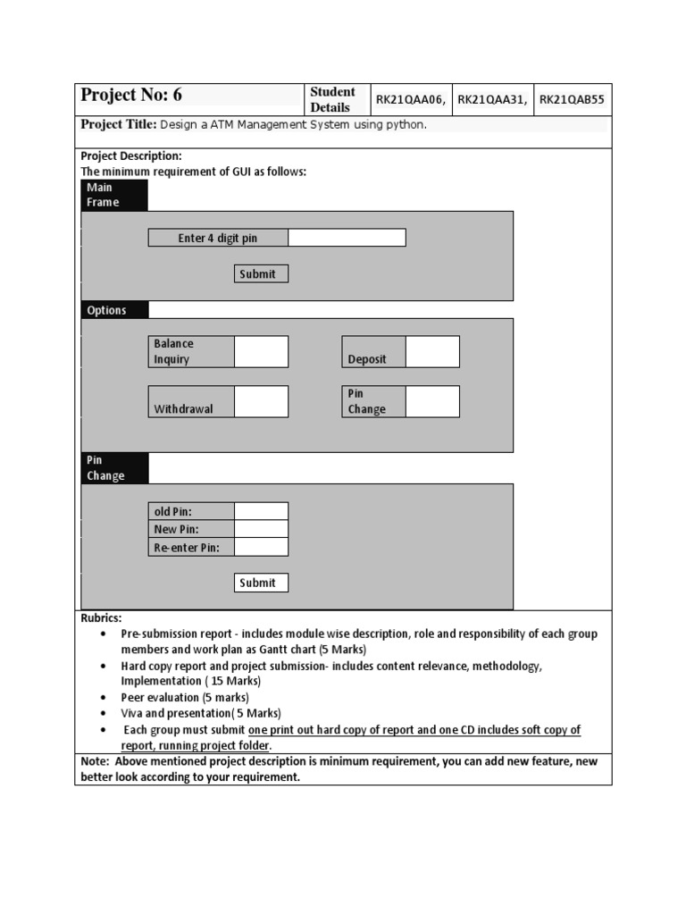 Atm Management System Project In Python Pdf 