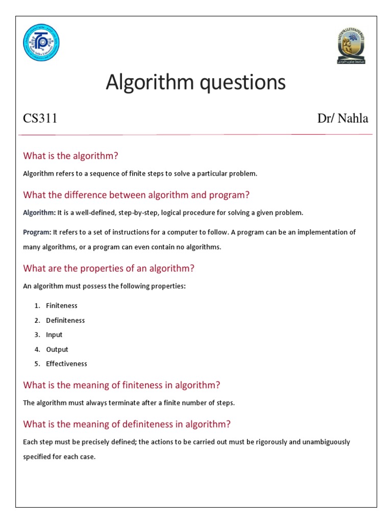An In Depth Explanation Of Algorithm Properties Complexity Analysis And Common Algorithm Types 1762