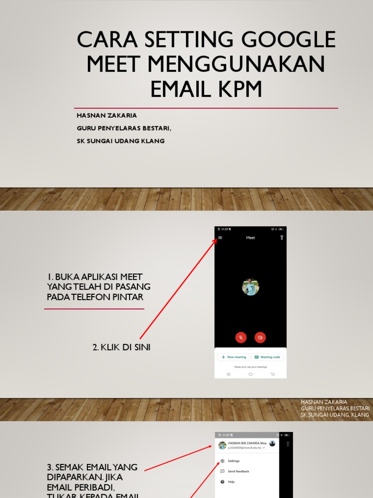 Cara Setting Google Meet Menggunakan Email KPM | PDF