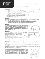 Exercices sur la réflexion et réfraction | PDF | Réfraction | Science ...