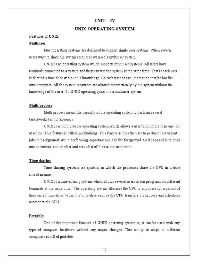 System Programming Unit 4 Pdf Computer File Operating System 
