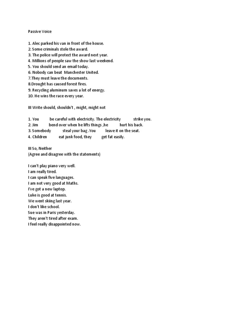 Analysis of Active and Passive Voice Structures with Modal Verbs and ...