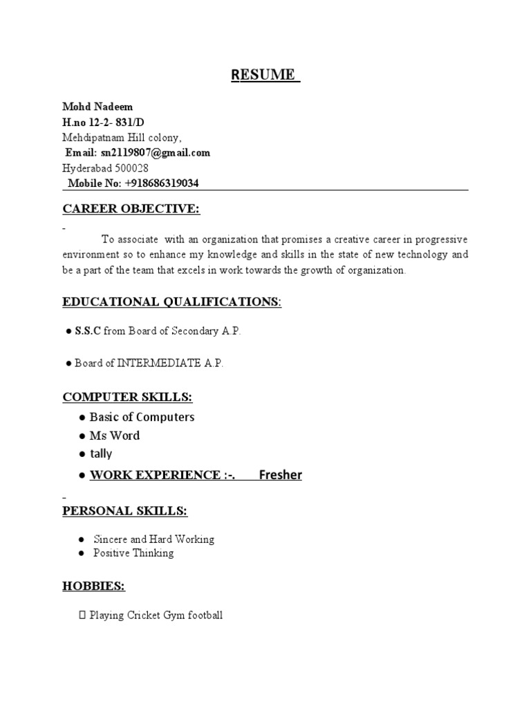 A Resume Seeking an Entry-Level Position That Provides Opportunities ...