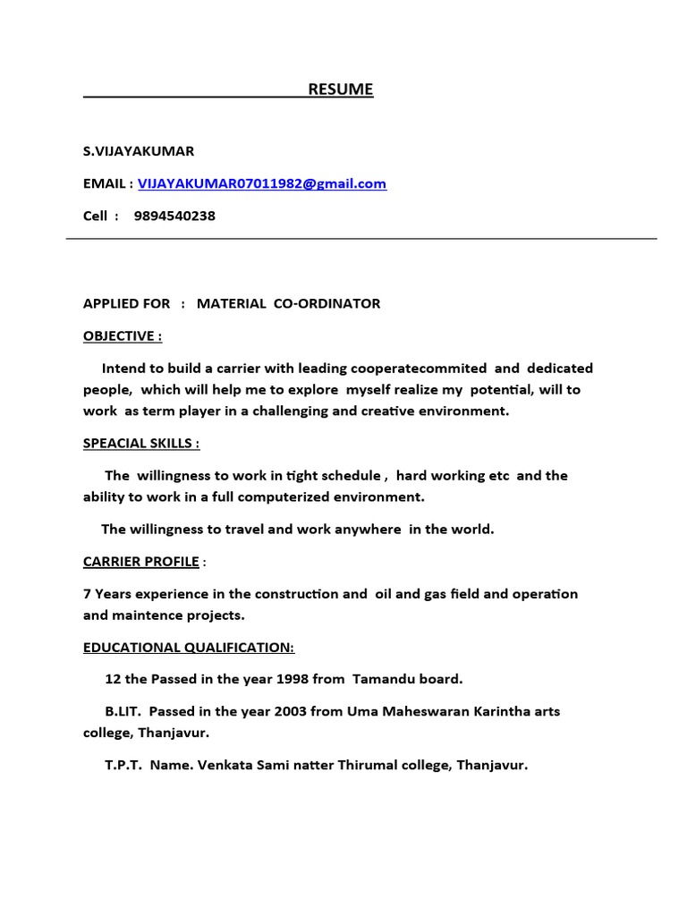 Vijay Resume | PDF