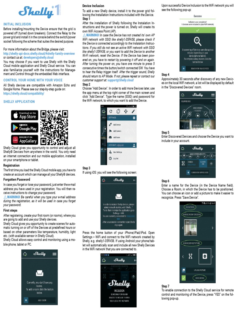 Shelly 1 | PDF | Wi Fi | Ios