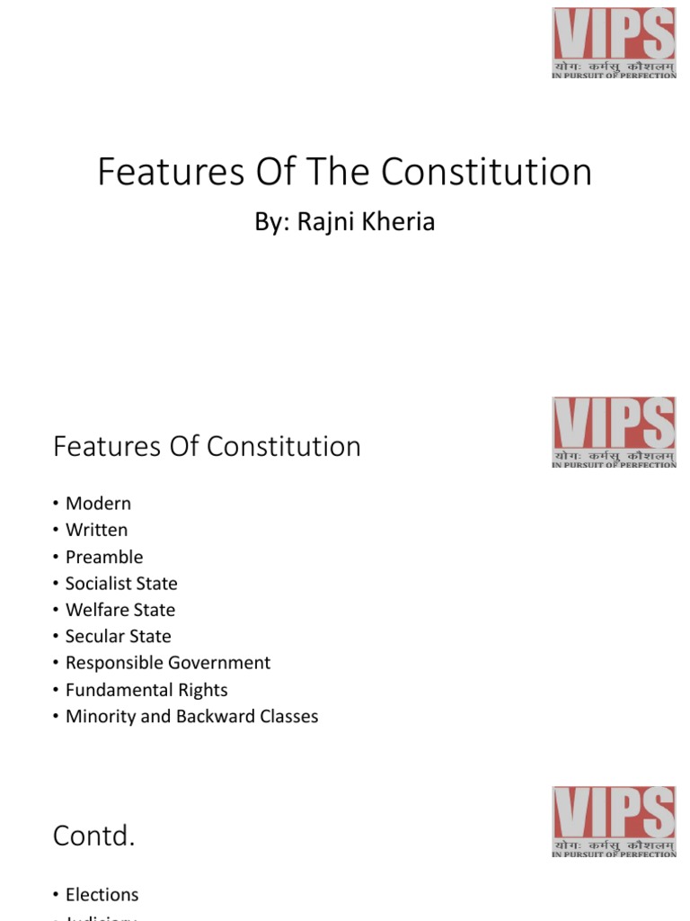 Features of Constitution | PDF