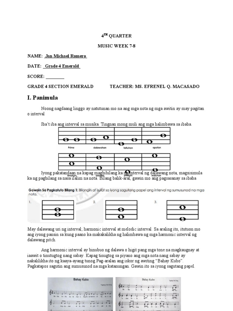 (Template) 4TH QUARTER Music | PDF