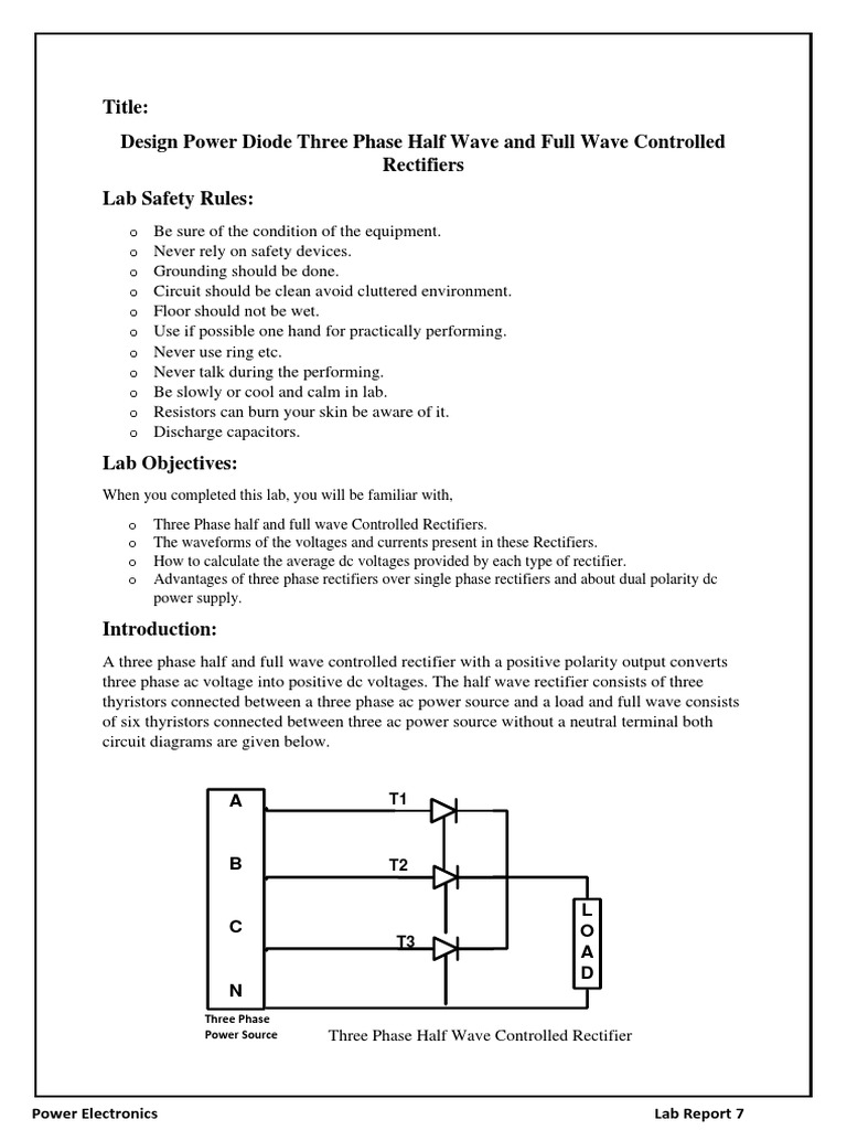 Lab Report 7th | PDF | Rectifier | Electrical Components