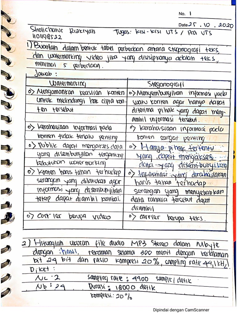 Latihan Uts Steganografi | PDF
