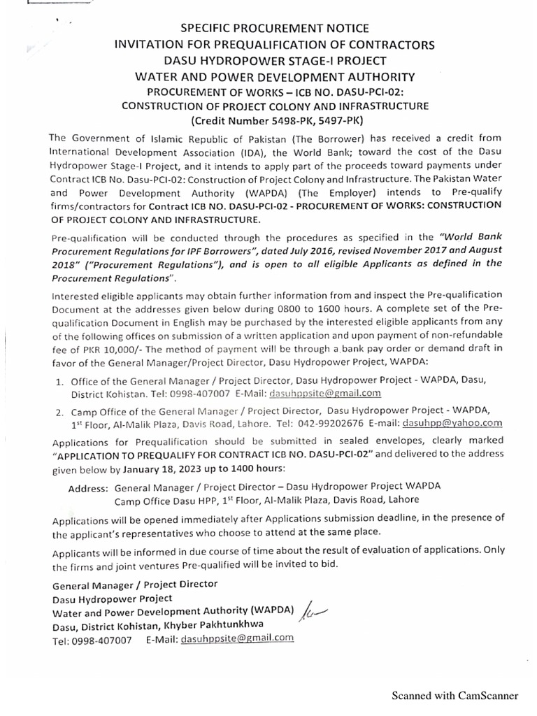 Invitation For Pre Qualification | PDF