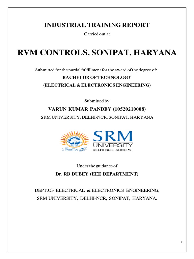 Indutrial Training Report Varun | PDF | Programmable Logic Controller | Scada
