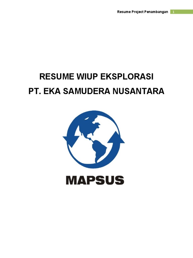 Resume Eka Samudera Nusantara | PDF