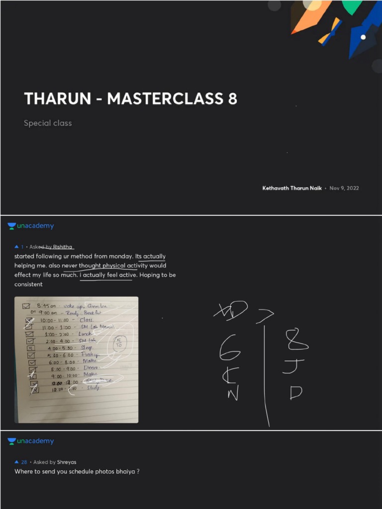 THARUN MASTERCLASS 8 With Anno | PDF