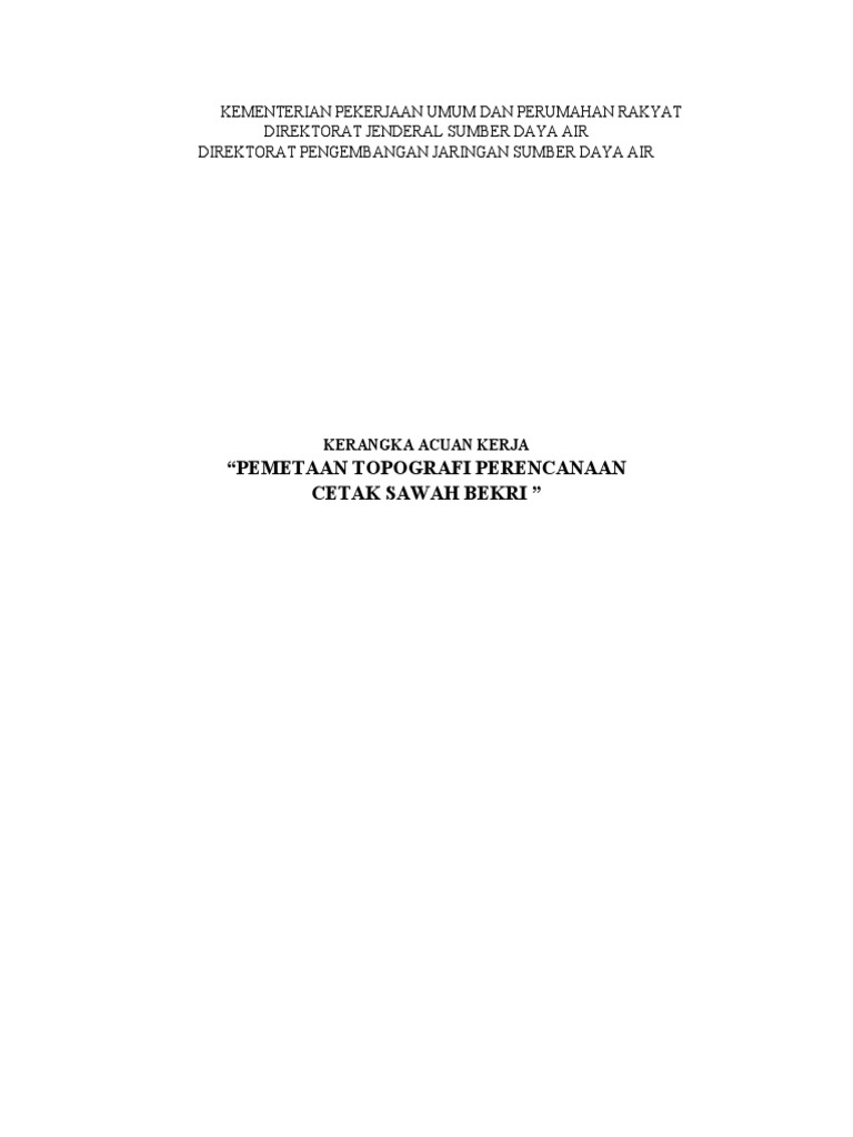 Pemetaan Topografi Irigasi Bekri | PDF