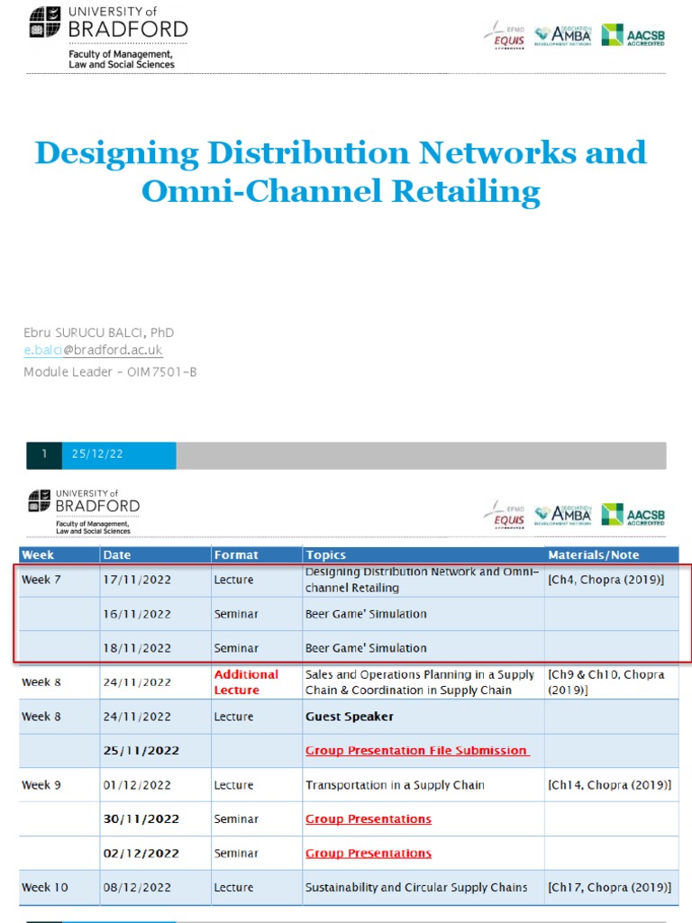 Designing Distribution Networks and Omni-Channel Retailing-1 | PDF ...