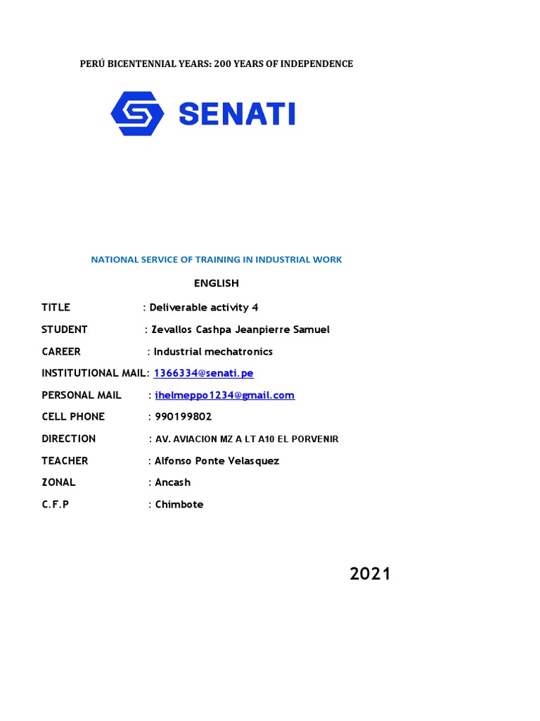 Actividad Entregable 4 - Ingles | PDF