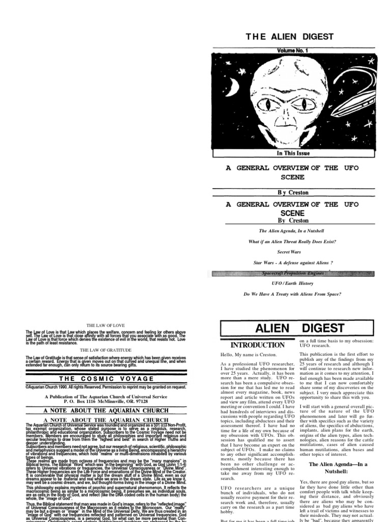 Alien Digest Vol 1 of 4 Nc002 | PDF | Strategic Defense Initiative | Nous