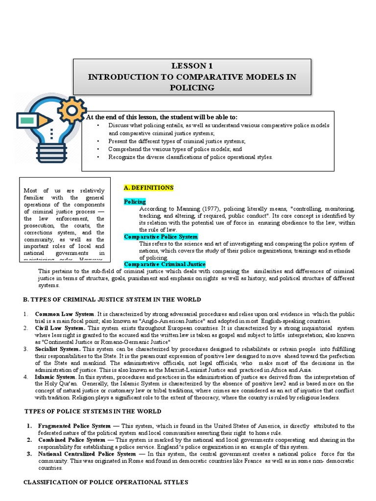 LEA122 Comparative Models in Policing PDF | PDF | Islamic State Of Iraq ...