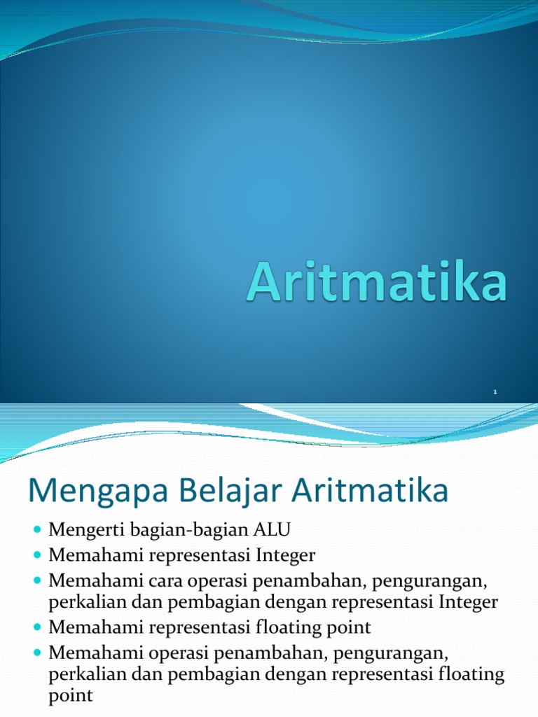 Pertemuan 6 7 Representasi Aritmatika | PDF