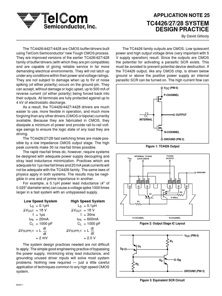 TC4426 System Design Practice | PDF | Cmos | Capacitor