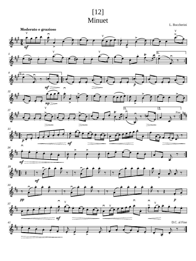 A Musical Analysis of Boccherini's Minuet in G Major: An Elegant 18th ...