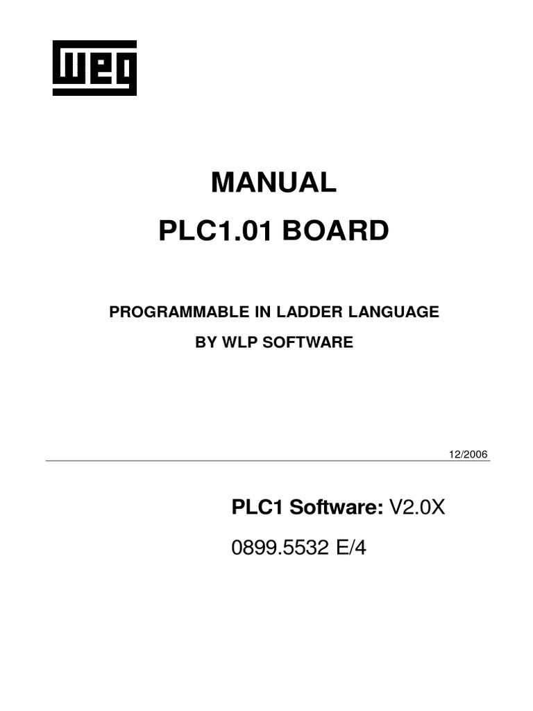 Weg plc1 Board Programming Manual en | PDF | Power Supply | Programmable Logic Controller