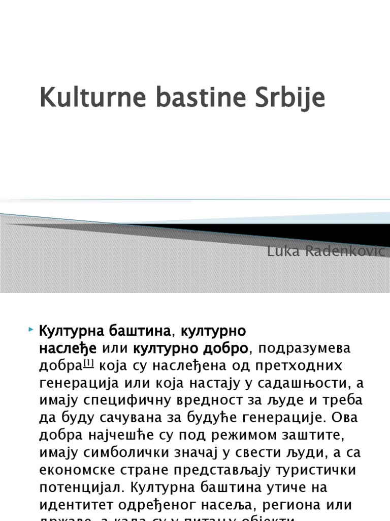Kulturne Bastine Srbije2 | PDF