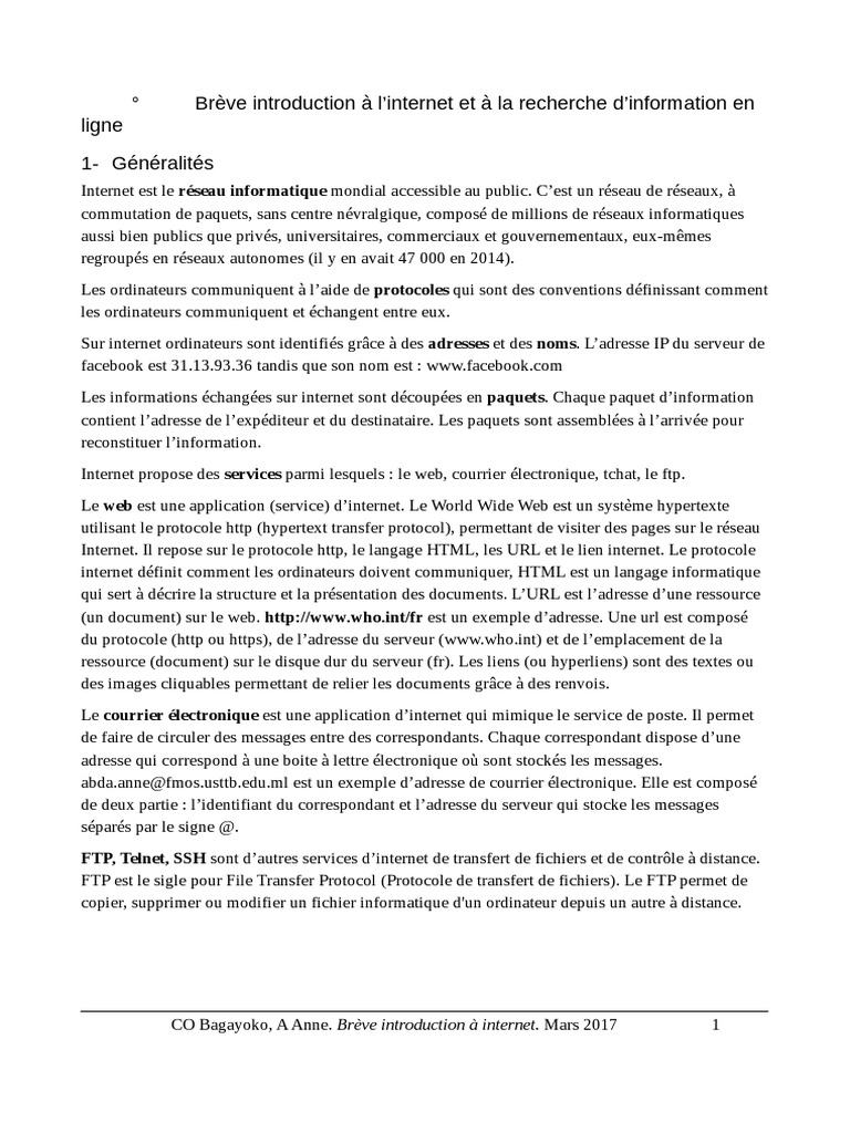 Introduction Internet 2021 | PDF | Internet | Internet et Web