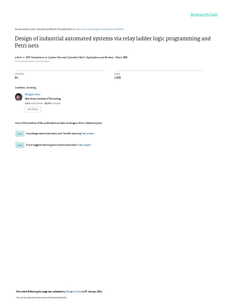 Design of Industrial Automated Systems Via Relay L | PDF | Programmable Logic Controller ...