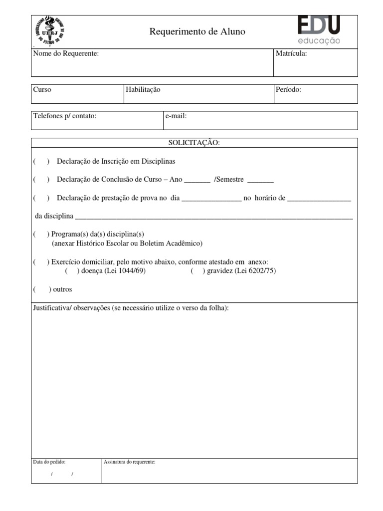 Requerimento - Aluno 14 | PDF