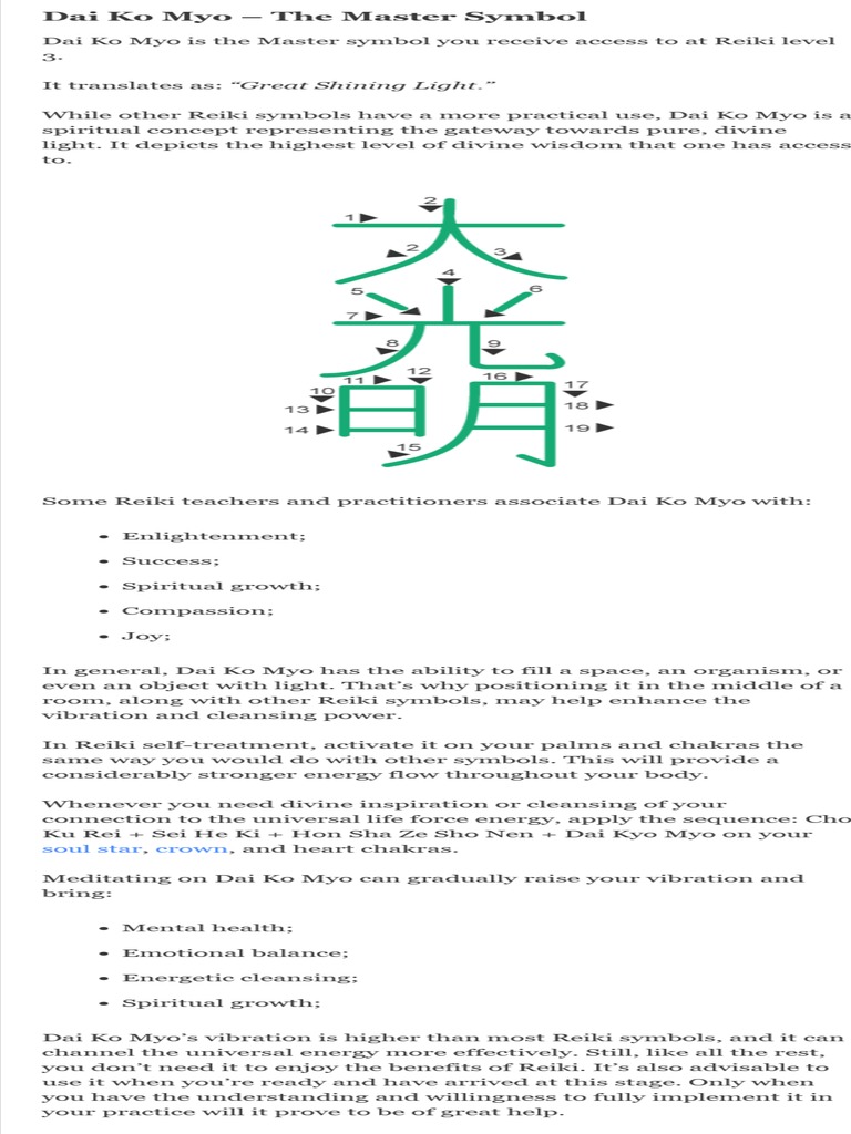 28 Reiki Symbols and How To Choose The Right One For Your Practice | PDF