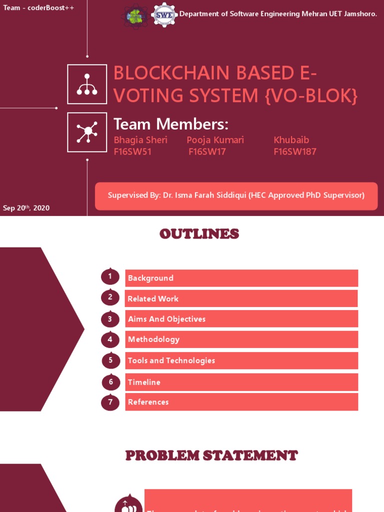(VO-BLOK) Blockchain Based E-Voting System | PDF | Electronic Voting ...